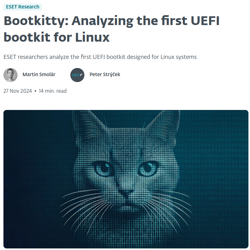 최초 리눅스 UEFI 부트킷 (Bootkit) Bootkitty 소동 (?)