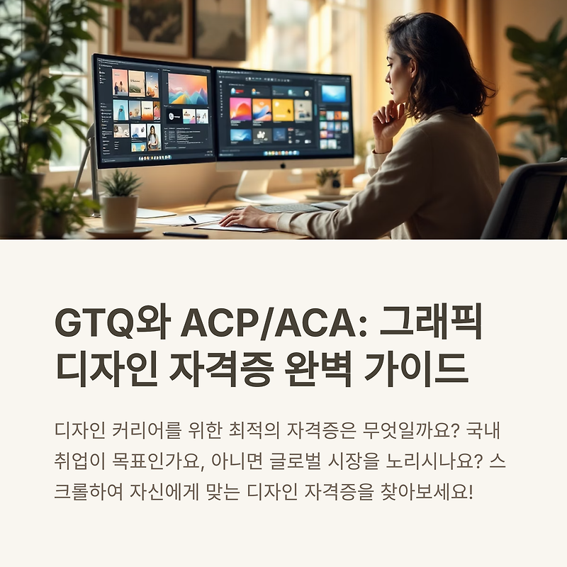 GTQ vs ACP/ACA | 그래픽 디자인 자격증 어떤 게 유리할까?