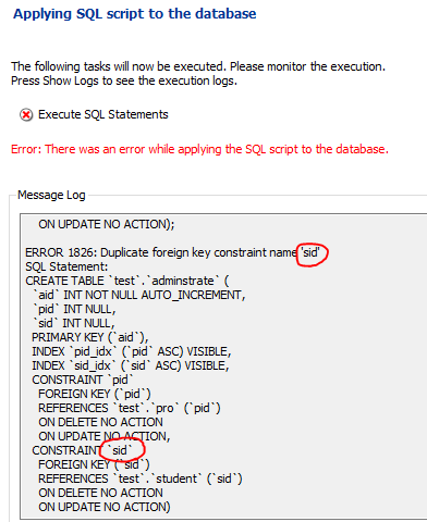 [Problem] MySQL 에러 Duplicate foreign key constraint name