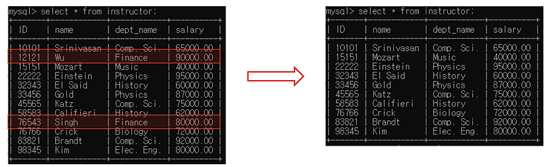 DML: INSERT & DELETE & UPDATE