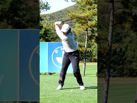 LPGA BMW 2023 공의 뒤를 완벽히 때리는 마야 스탁의 티 샷 Slow Motion