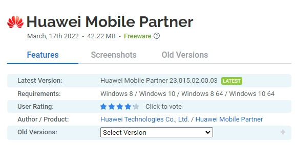 Huawei Mobile Partner 무료 다운로드
