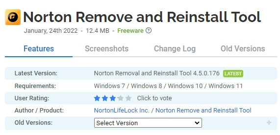 Norton Remove and Reinstall Tool 무료 다운로드