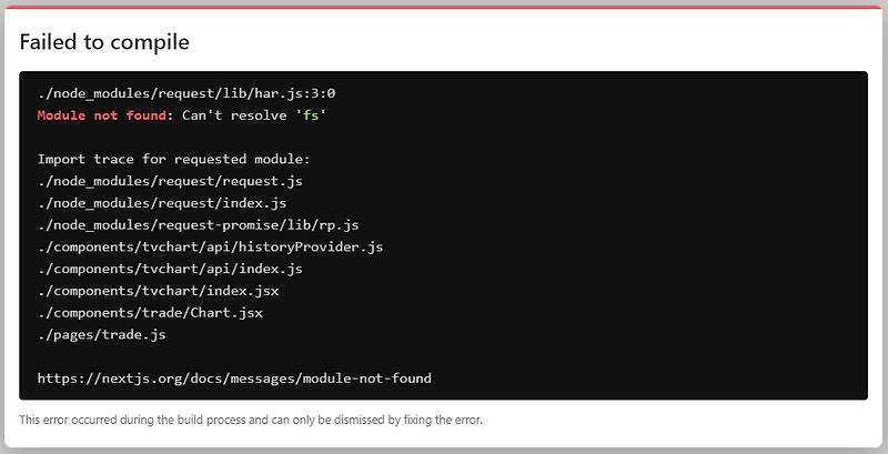 [Next.js] Module not found: Can't resolve 'fs' 오류 해결 :: 코딩 공부 일지