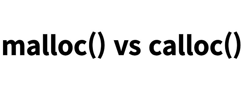 [C] malloc() calloc() 차이점, 동적메모리할당