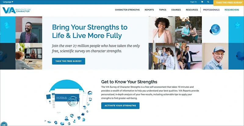 VIA Institute (www.viacharacter.org)