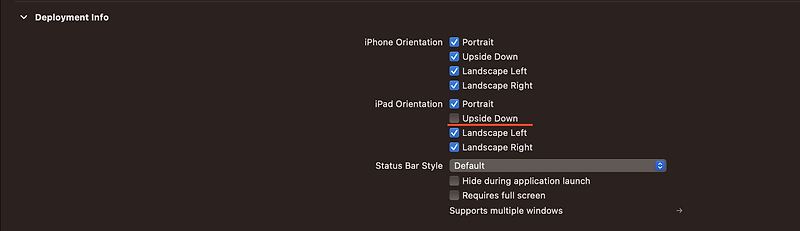 xcode iOS 개발 시 화면 회전에 관한 내용
