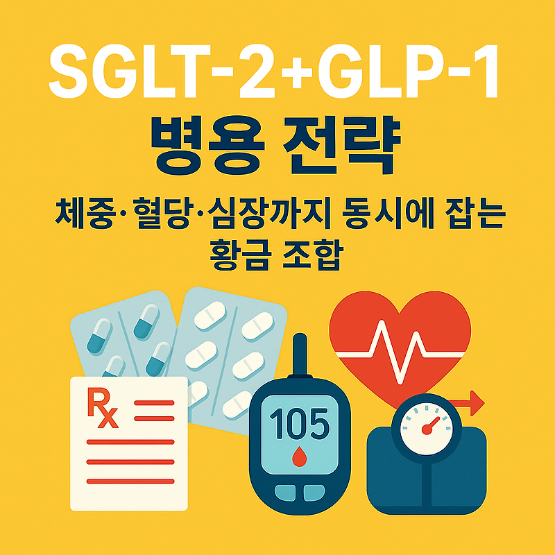 💊 SGLT-2 + GLP-1 병용 전략 – 체중·혈당·심장까지 동시에 잡는 황금 조합