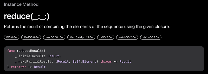 [ios Swift] Reduce 연산자 사용 주의사항 Reduce Into Reduce 문자열 사이