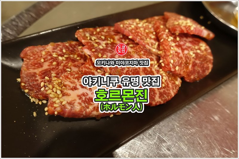 오키나와 미야코섬 맛집 - 야키니쿠 "호르몬진(ホルモン人)"