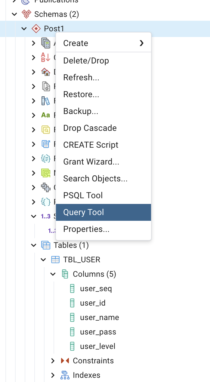 [PostgreSQL] Query 작성 (SELECT, INSERT)