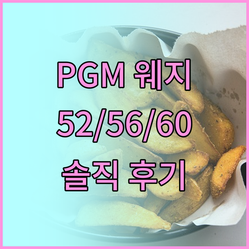 PGM 골프 웨지 솔직 후기! 52/56/60도 선택 가이드, 남녀 공용?