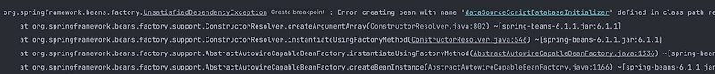 🚨ERROR - [spring boot] org.springframework.beans.factory.UnsatisfiedDependencyException: