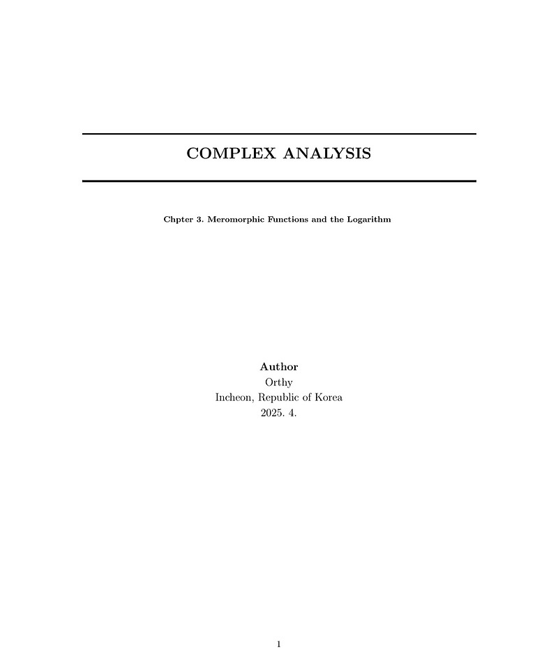 [Complex Analysis], Stein, Chapter3-1