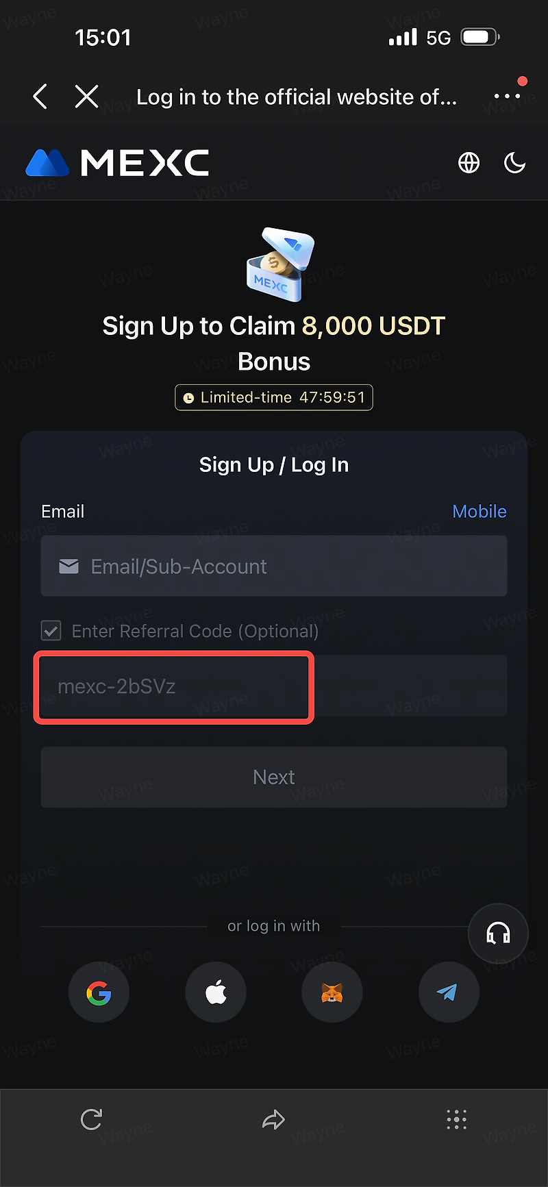 How to Create a MEXC Cashback Account Using OCTOX