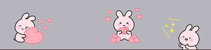 [iMessage Sticker] Lovely PinkRabbit Pingto