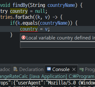 [Error Note] Local variable defined in an enclosing scope must be final or effectively final ...