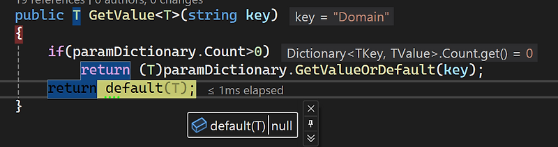 [C#] default(T); :: 기억상기용