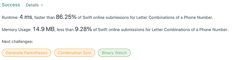 [LeetCode] 17번 - Letter Combination of a Phone Number [Swift]
