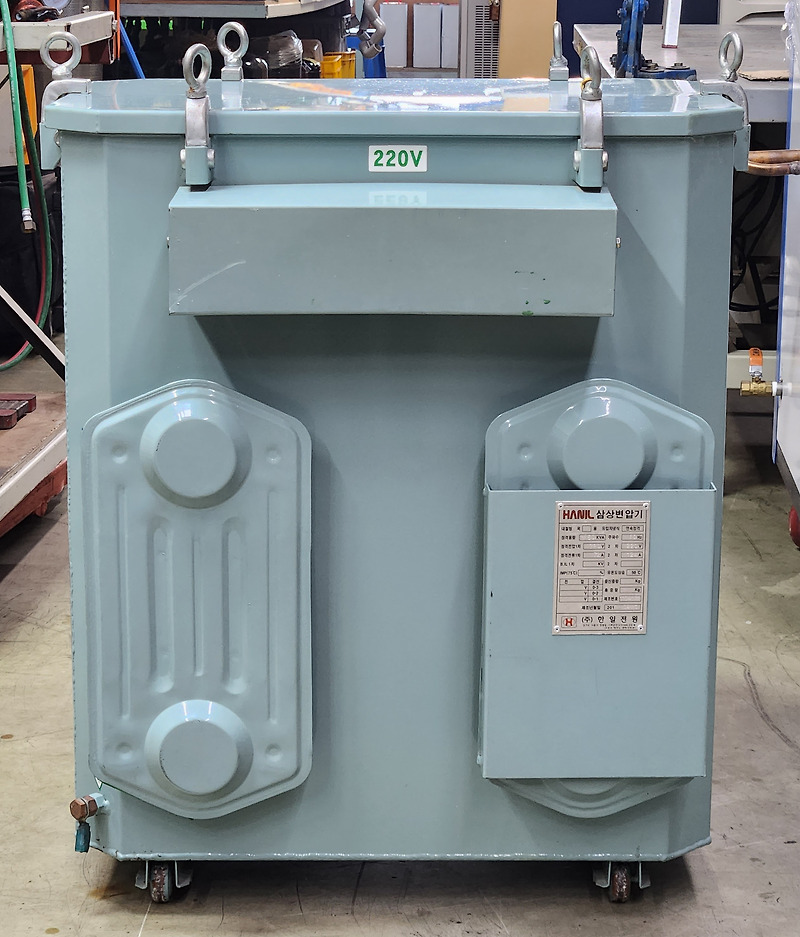 [판매완료] 중고 복권 다운트랜스 판매합니다. HANIL 삼상변압기 50KVA 380/220 한일전원 다운트렌스 다운도란스 ...