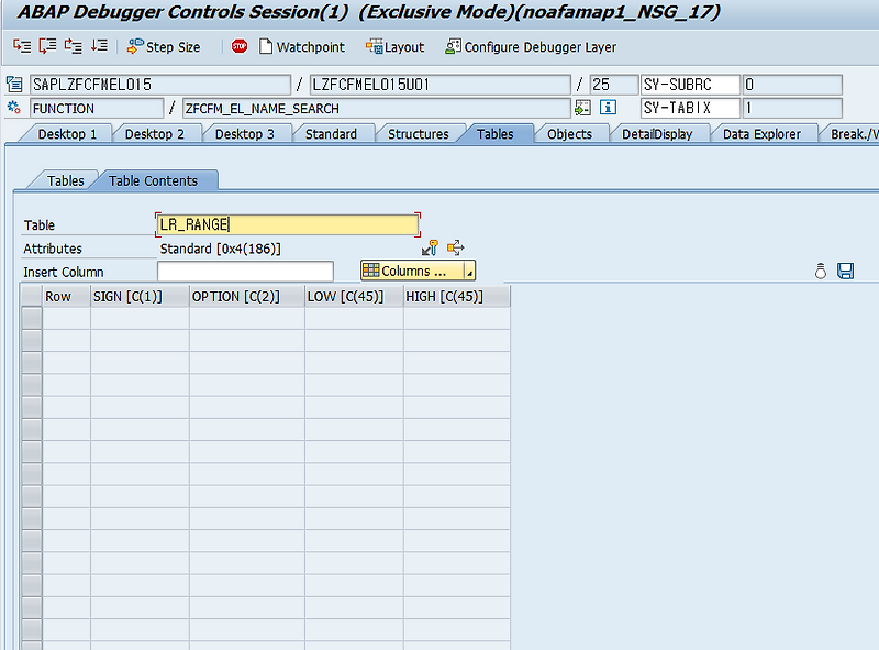 SAP ABAP RANGE 변수 문법