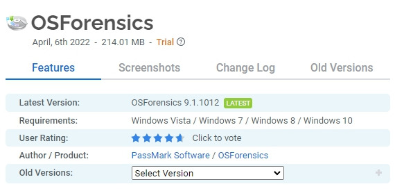 OSForensics 무료 다운로드