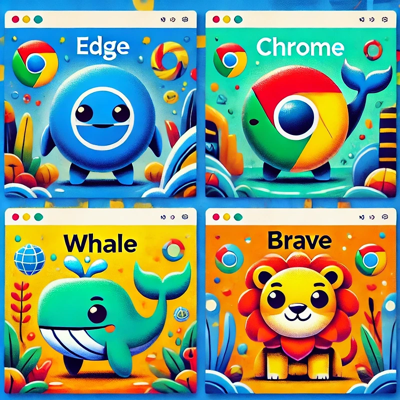 Edge vs Chrome vs Whale vs Brave 브라우저 비교 :: Always Smile Day