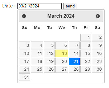 JQuery 이용 datepicker 사용방법 순차적 설명 :: Copy Coding