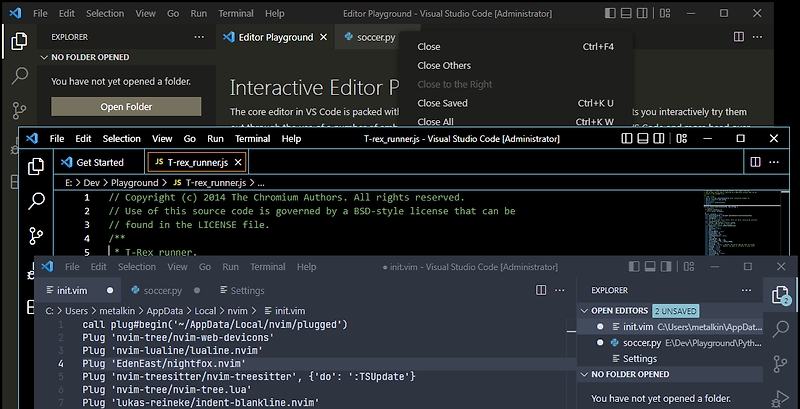Visual Studio Code 다중(Portable mode) 설치 for Windows 7