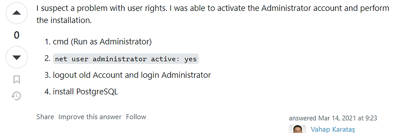 Windows 11 PostgreSQL 설치 오류 — 코베의 코딩탐험대작전