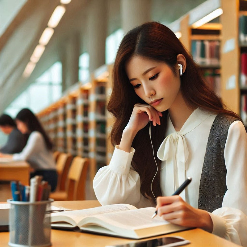 학원에서 공부하는 학생들 - AICPA학원에서 제공하는 것들