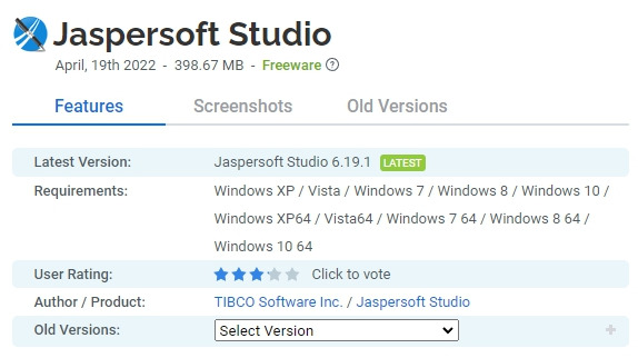 Jaspersoft Studio 무료 다운로드