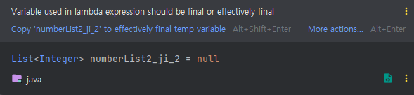 Lambda Expression 와 forEach 메서드의 잘못된 사용