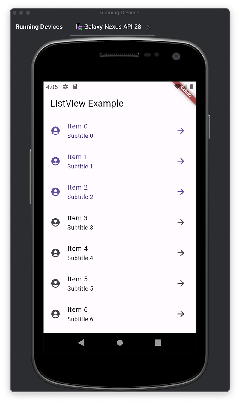 [Flutter] ListView/ListTile :: Be OK