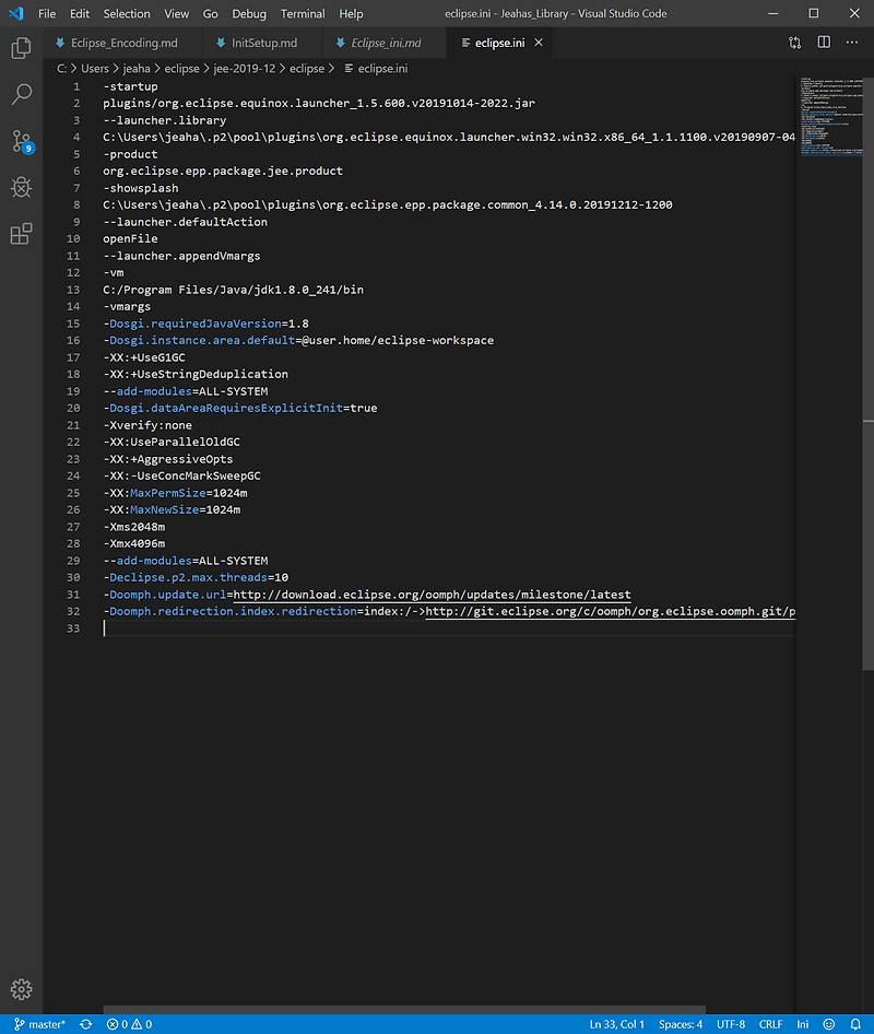 [Eclipse] eclipse.ini 파일 설정 :: Dev Log Island