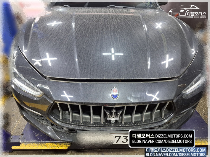 마세라티 기블리/엔진체크등 점등 증상 방문-DPF 탈거 클리닝,BBN 카본 수소 클리닝