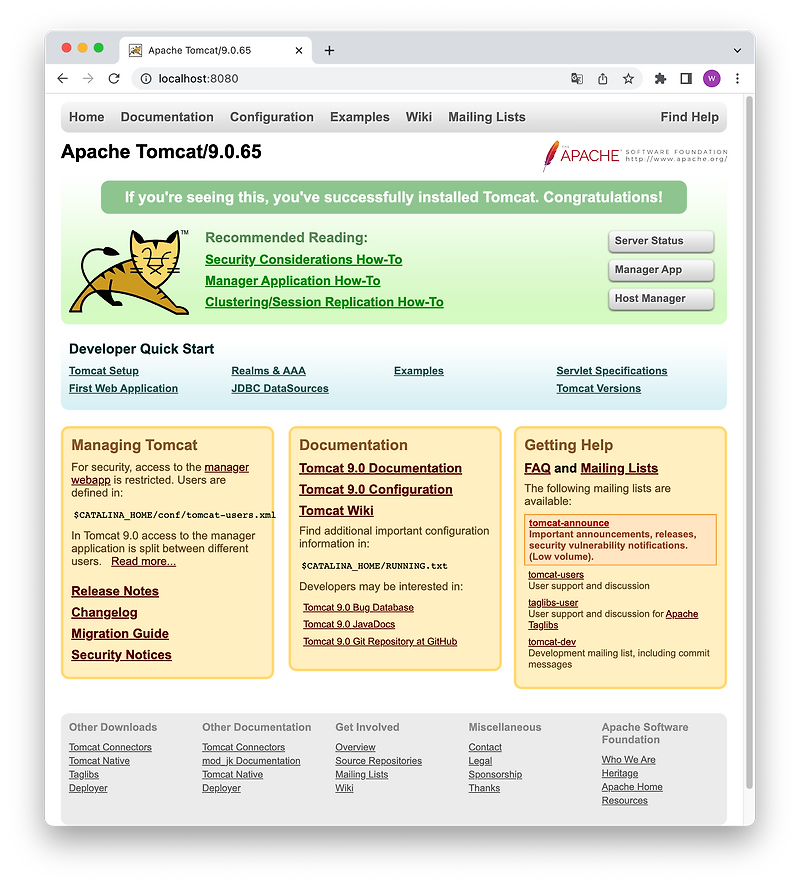 [Mac] 톰캣(Tomcat) 설치 및 실행 — 강이의 개발블로그