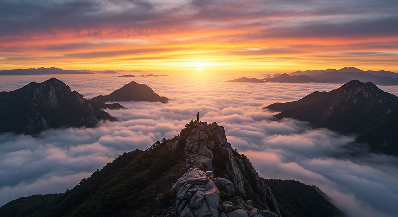 구름바다 위 하룻밤! 지리산 정령치 - 노고단 연계, 별밤 백패킹