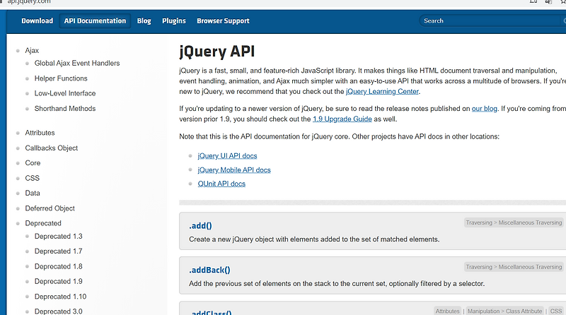 [jQuery] jQuery API :: 히짱이네