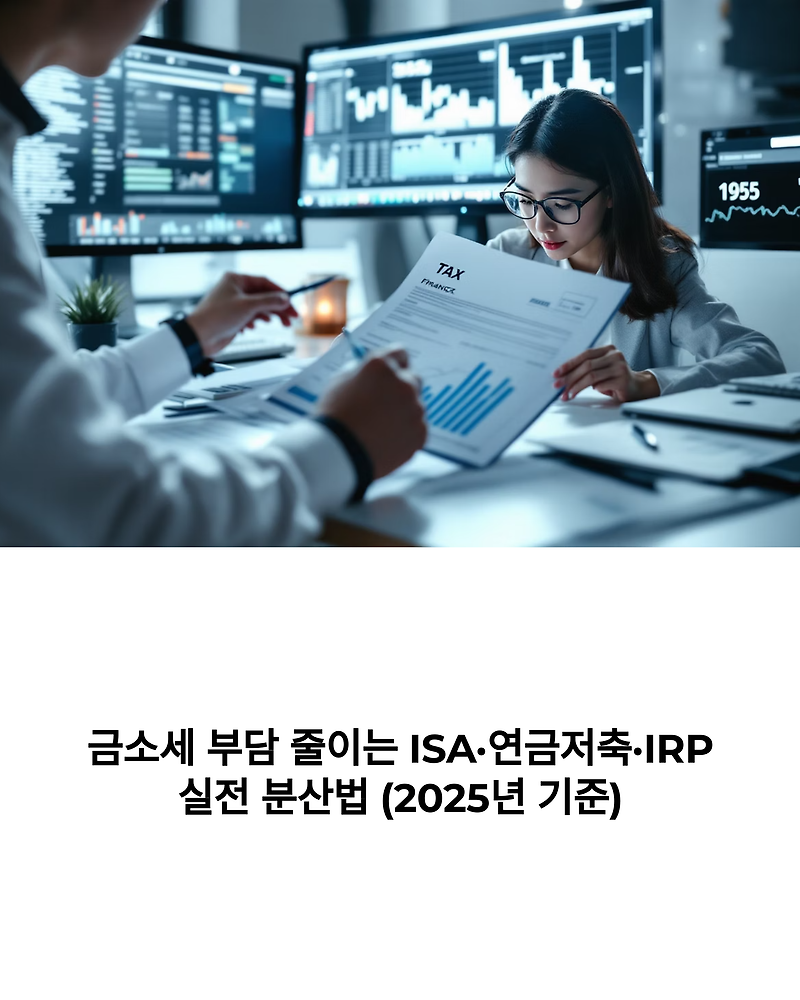 금소세 부담 줄이는 ISA·연금저축·IRP 실전 분산법 (2025년 기준)
