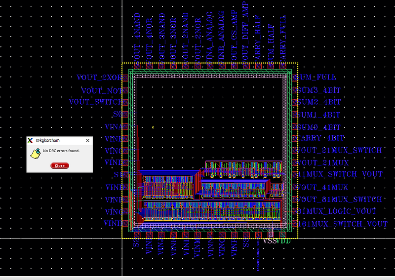 2024.11.22 [Full Custom IC Onechip 설계]16 - ONE_CHIP layout 추가하기
