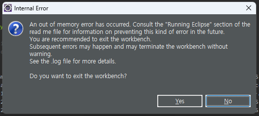 [java/spring]an out of memory error has occurred