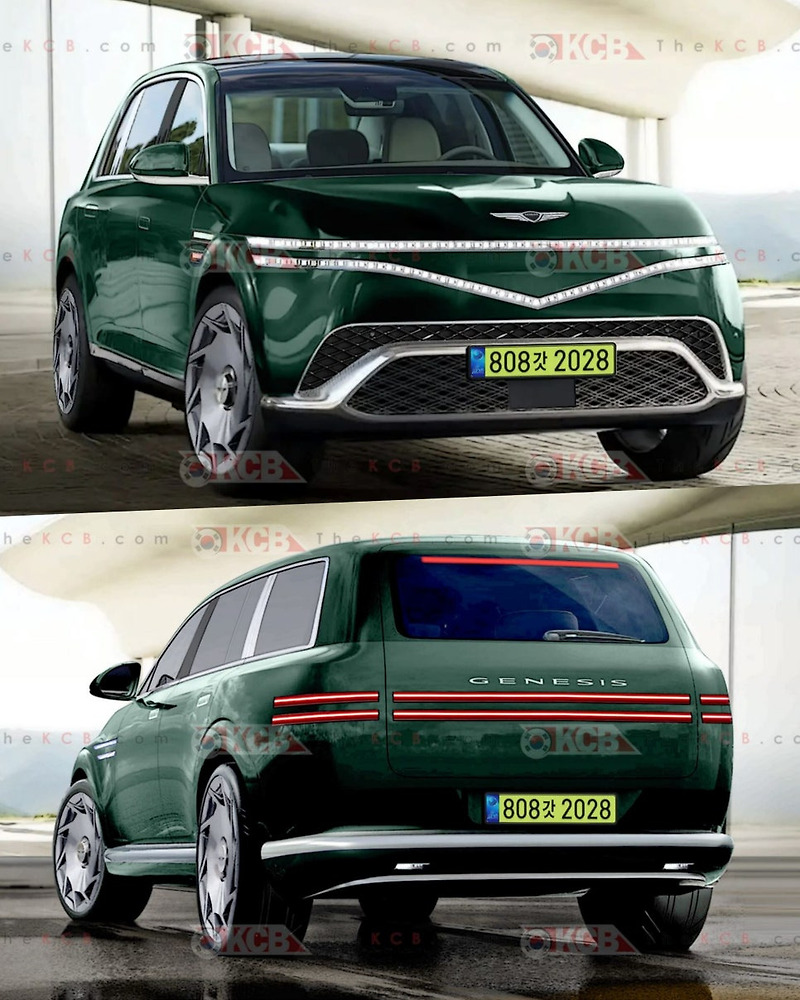 제네시스 GV90 스파이샷 예상도 공개 럭셔리 전기 SUV