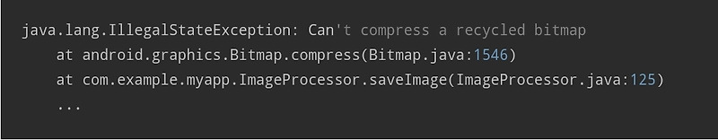 [Error] Can't compress a recycled bitmap