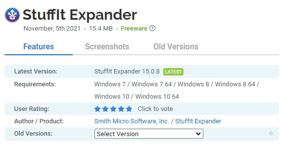 StuffIt Expander 무료 다운로드