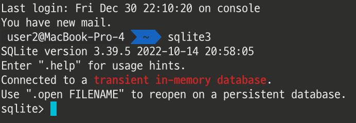 FastAPI Installation of SQLite3 Terminal (Mac) - 34 — 개발로 자기계발