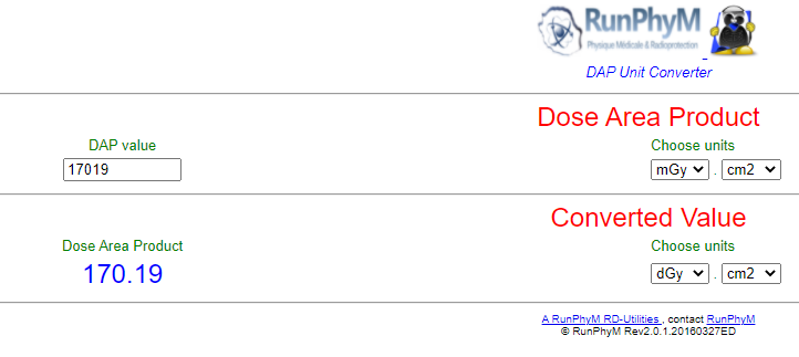X-ray DAP Unit Converter :: 끄적끄적 메모공간