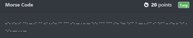 [CTFLearn] morse code