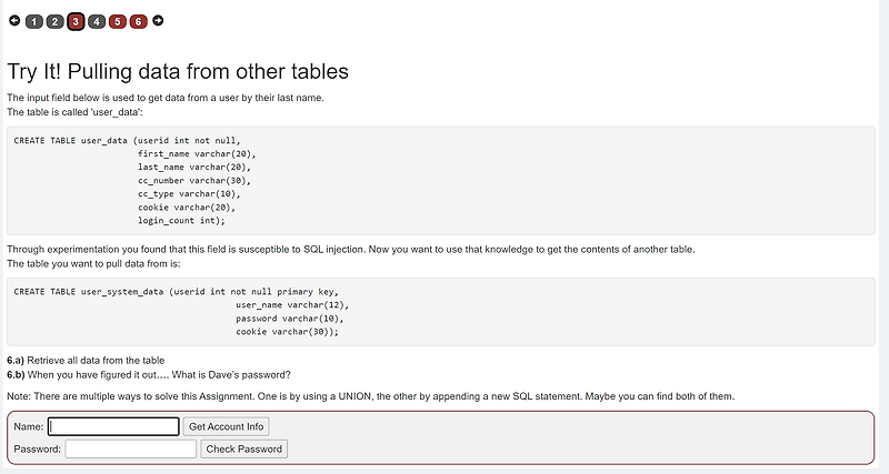 [WebGoat] SQL Injection (advanced)